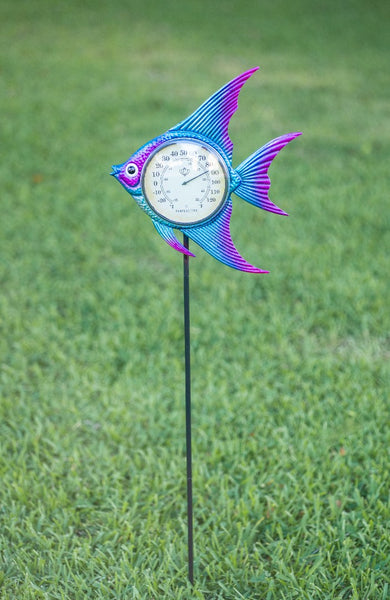 Thermometer Solar Stake - Fish – Bayou Chimes and Decor